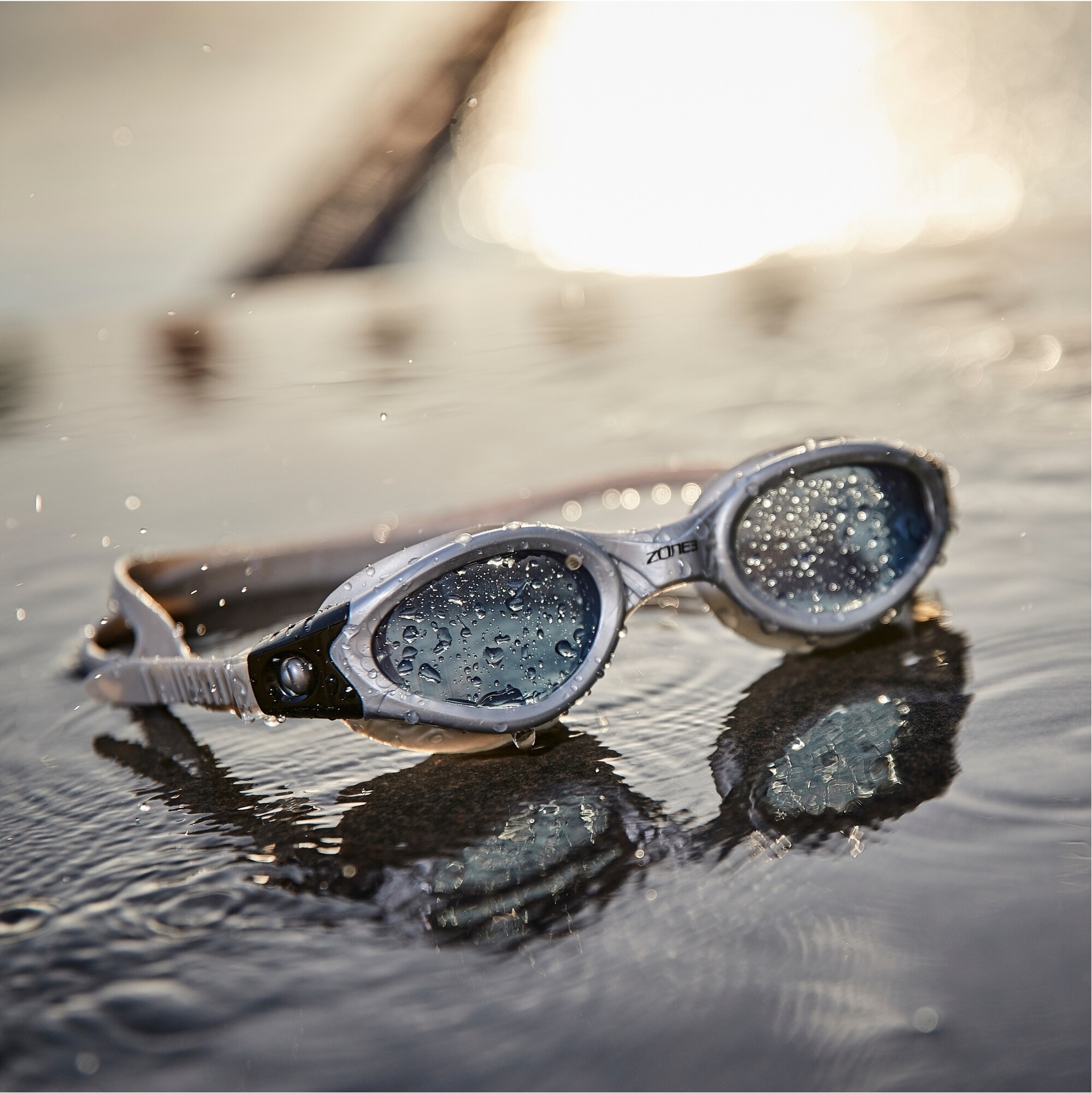 2025 Zone3 Apollo Swim Goggles SA18GOGAP116 - Silver / Grey / Black - Swimming - | Wetsuit Outlet